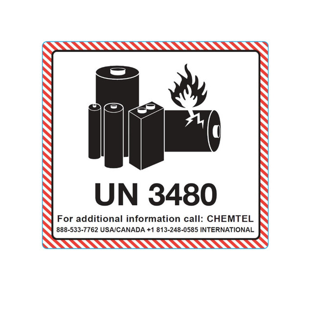 Lithium Ion Battery Shipping Label - Total Source