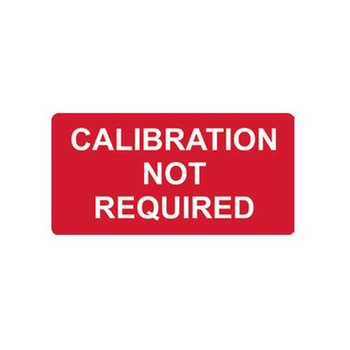 Quality Control Labels Calibration Not Required - Total Source