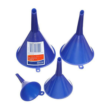 Draper Plastic Funnel Set 4-Piece 50 75 100 & 115mm Dia - Total Source