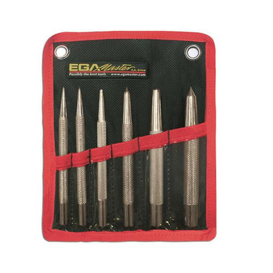 Ega Master Center Punches Knurled Set 6 Piece Set - Anchor Safety