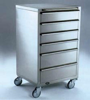 Stainless Steel Tool Cart, 6 Drawer - Total Source