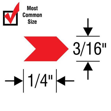 Inspection Arrows Red 1/4" x 3/16" Roll/1000 - Total Source
