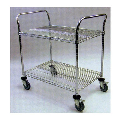 ESD 2 Shelf Utility Cart Chrome - Total Source