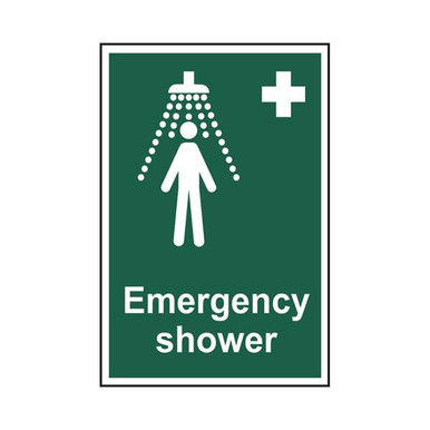 Safety Signs: First Aid & Treatment Emergency Shower - Total Source