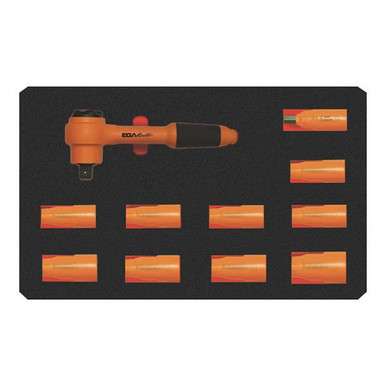 Ega Master Socket Wrench Set 1/4" Drive 11 Piece - Total Source