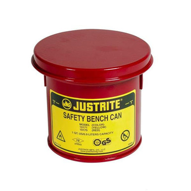 Justrite Steel Safety Bench Cans - Tekni Industrial