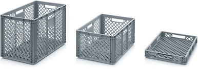 Auer Packaging Euro Container Perforated Grey