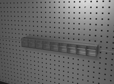 Bott Tilt boxes with perfo holding brackets, plastic RAL 7016 ...