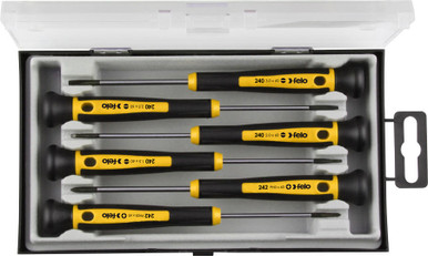 Felo 240 Precision Screwdriver 6 Piece Set with 2C-Handle - Total Source