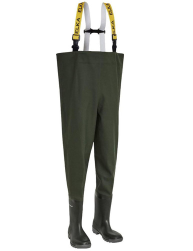 Elka Heavy Duty Waders, Waterproof, Olive - Total Source