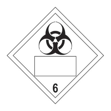 Biohazard 6 Symbol - SAV Placard (250 x 250mm)