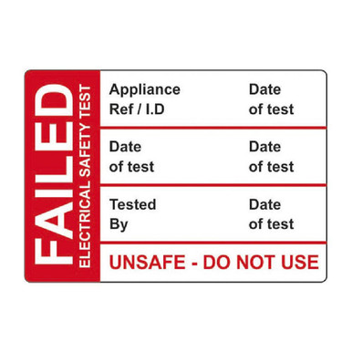 Fail Test Label - 50 Roll SAV (50 x 35mm)