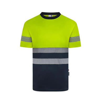 Velilla Short Sleeve Hi-Vis T-Shirt, Navy/Yellow - Total Source