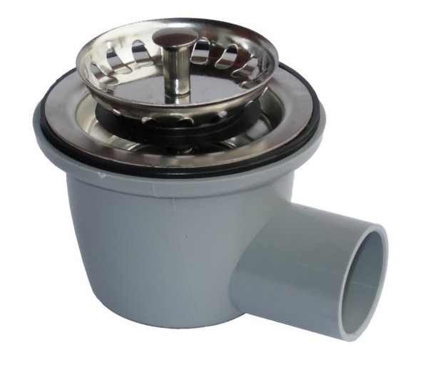 28mm 90° Sink Waste With Drainer