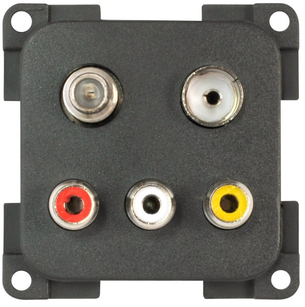 Multi TV/Satellite & 3 x RCA Socket