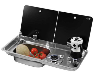 CAN 2 Burner Gas Hob & LH Sink Combo - With Mixer