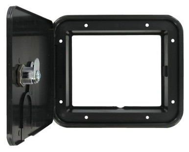 Power Cable Hatch 194 x 165mm - Black - RV Supplies