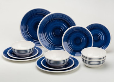 Flamefield Dinner Set - Azure - 12 Piece Sets - RV Supplies