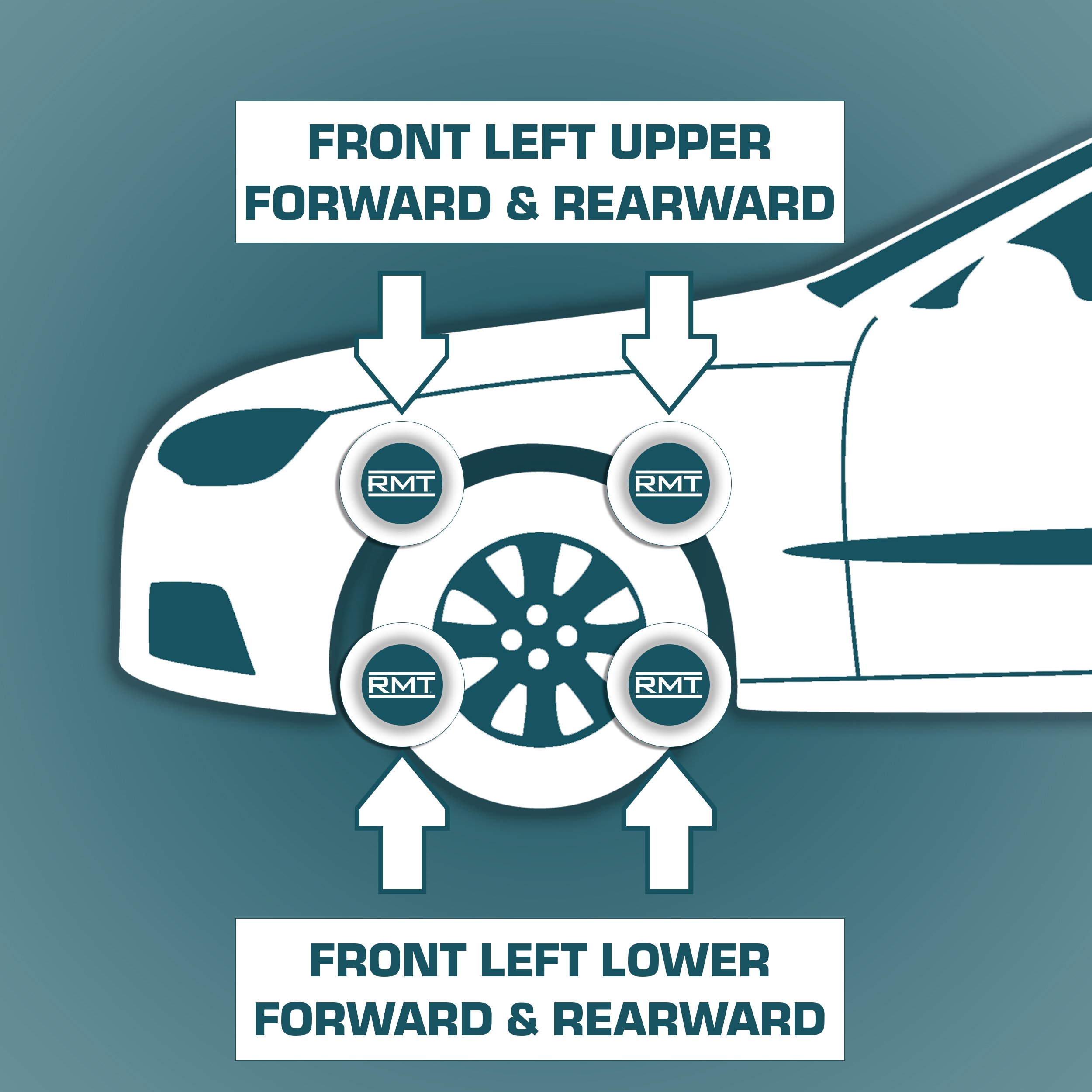 NEW Front Left & Right, Upper & Lower, Forward & Rearward Suspension ...
