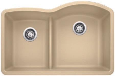 Blanco 441607 DIAMOND SILGRANIT 1-3/4 BOWL REVERSE WITH LOW-DIVIDE SINK ...