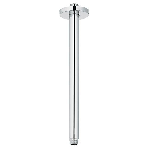 GROHE 28492000 Rainshower 12-Inch Ceiling Shower Arm, Starlight Chrome ...