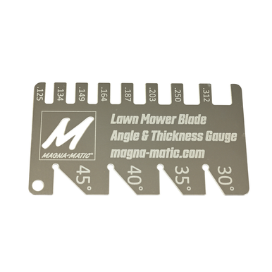 Lawn Mower Blade Angle and Thickness Gauge