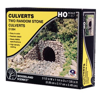 Woodland Scenics HO C1264 Culverts Random Stone - 2 Pieces