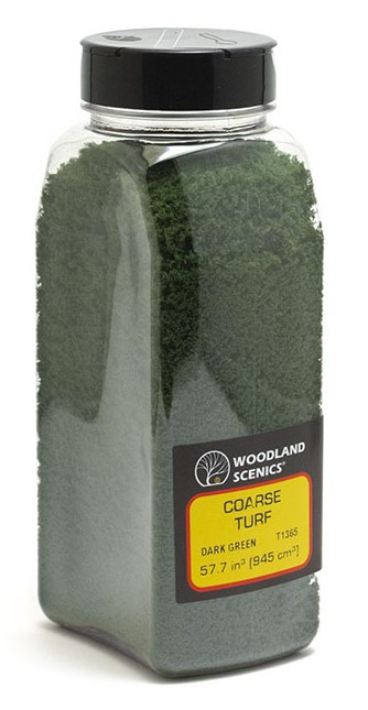 Woodland Scenics T1365 Coarse Turf - Shaker - Dark Green