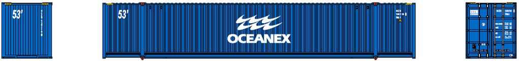 Jacksonville Terminal Company N 535010 53' High Cube Container OCEANEX ...
