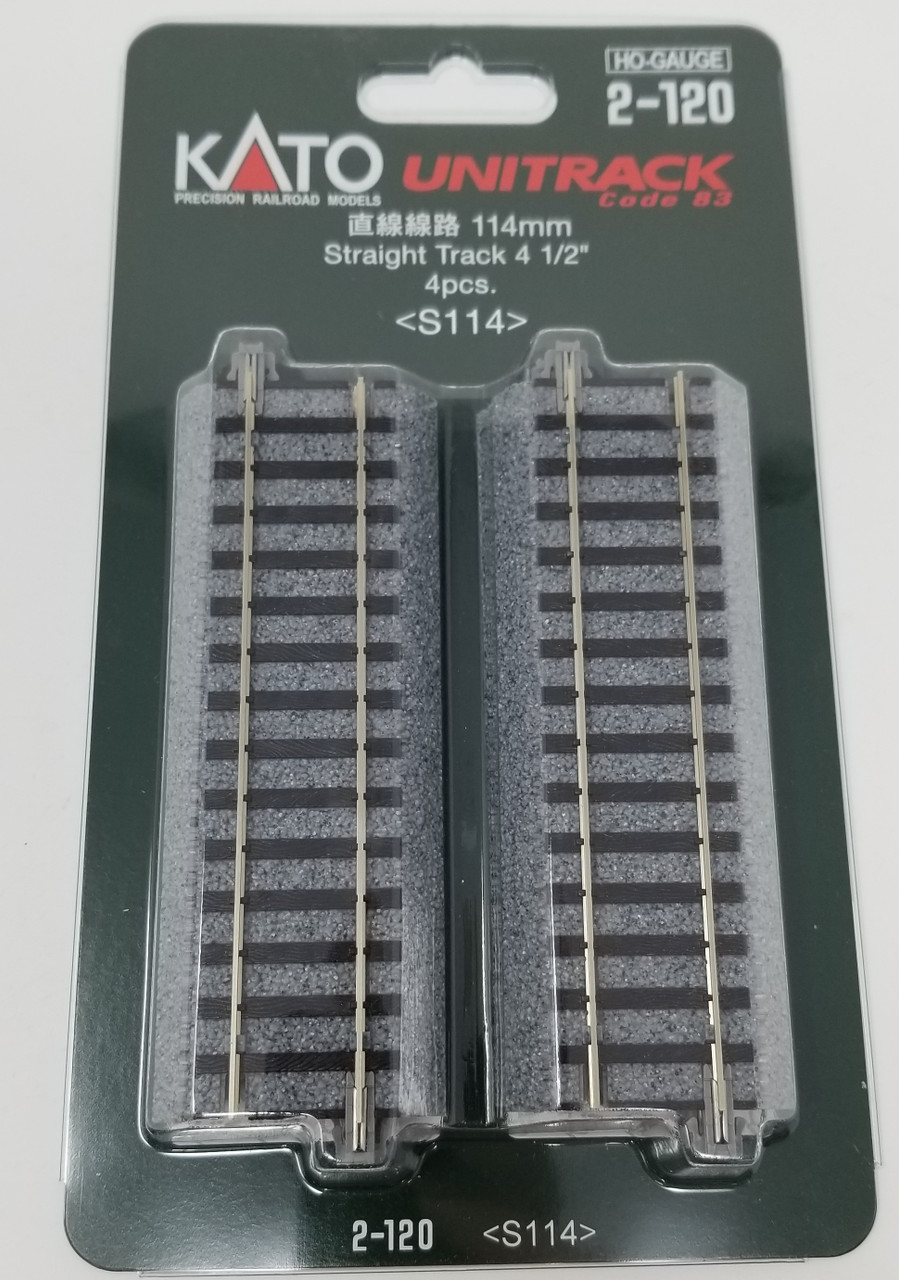 Kato HO Unitrack 2-120 Straight Track 114mm 4 1/2" 4 pieces