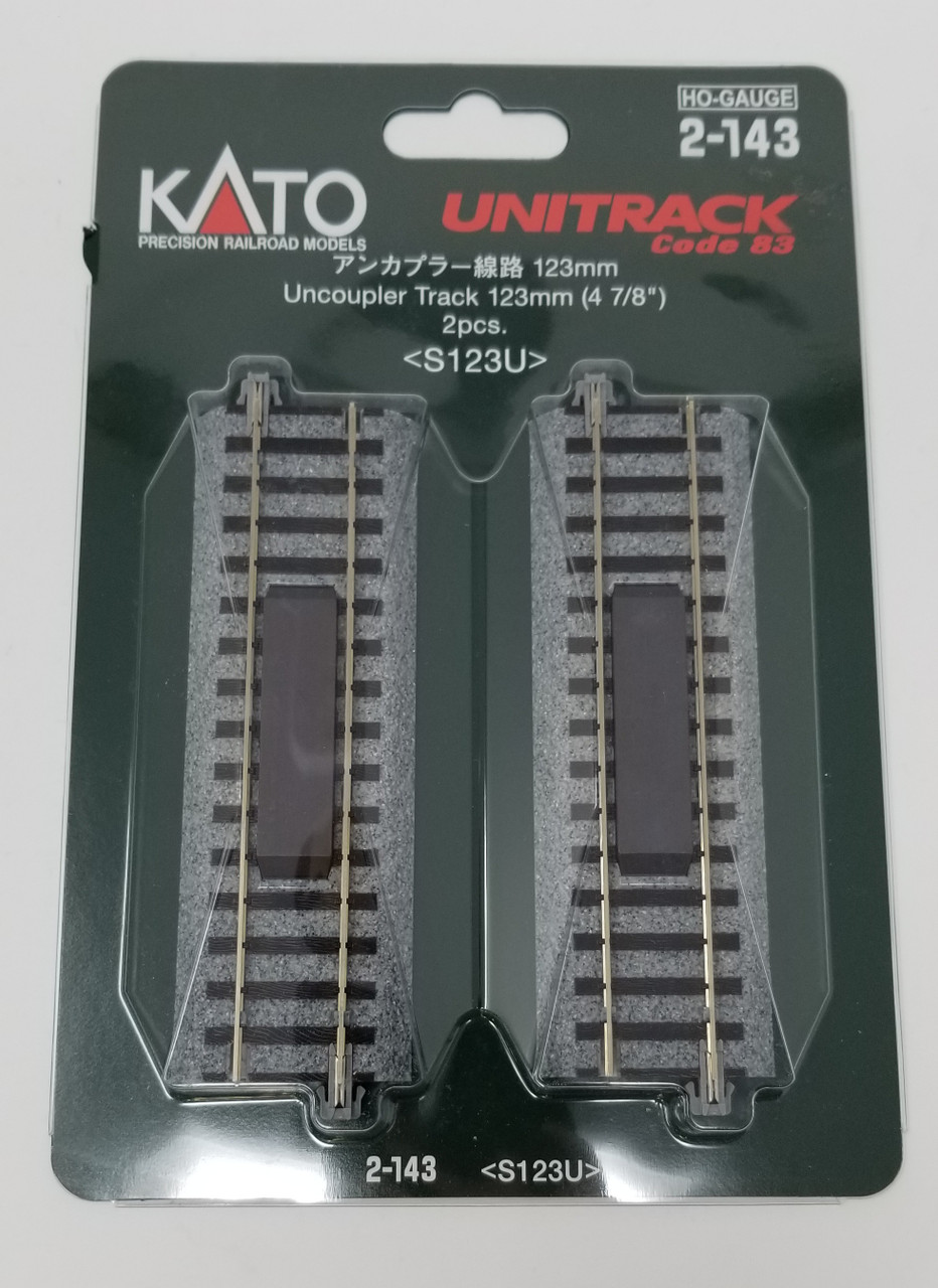 Kato HO Unitrack 2-143 Uncoupling Straight Track 123mm 4 7/8" 2 pieces