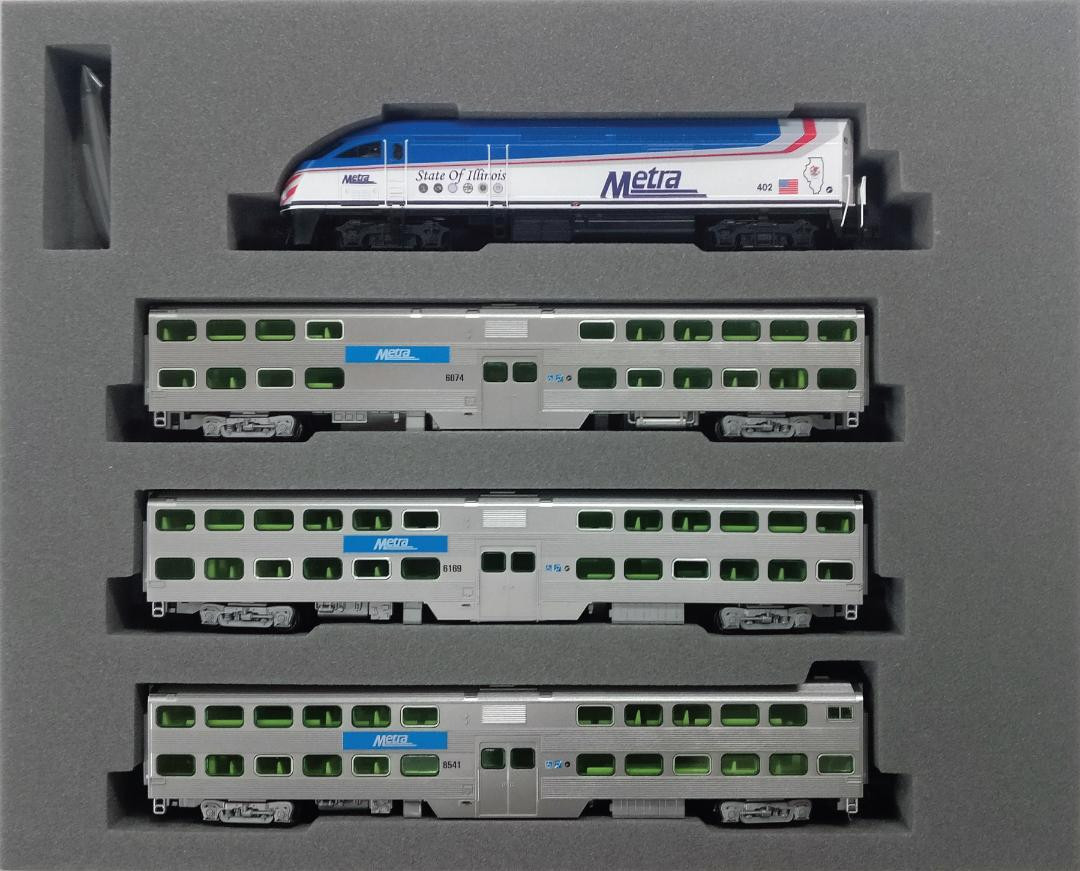 Kato N 106-8701-KB3-LS-DMW Chicago METRA 'State of Illinois' MP36PH ...