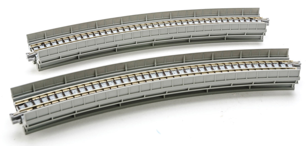 Kato N 20-540 Unitrack 15" Radius 30 Single Track Viaduct Curve Track 2 ...