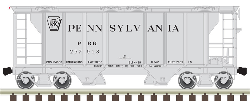 Atlas Trainman HO 20006567 PS-2 Covered Hopper Car Pennsylvania ...