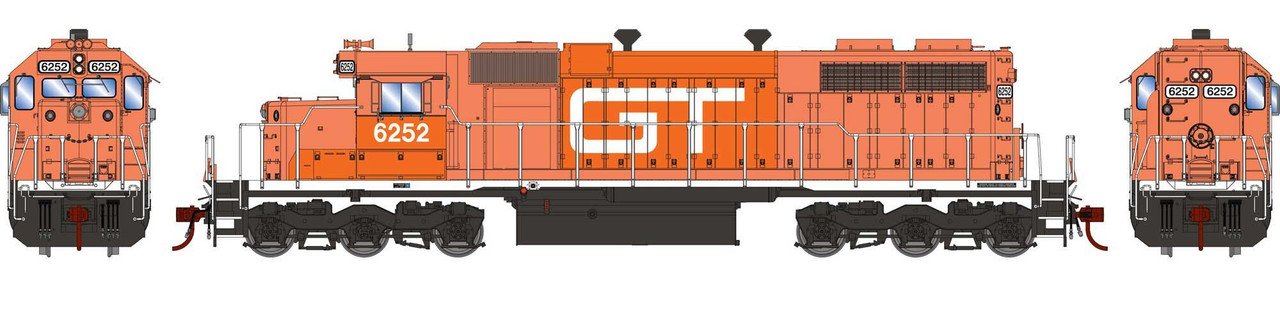 Athearn RTR HO ATH88937 DCC/Econami Sound Equipped EMD SD38 Locomotive GTW #6252