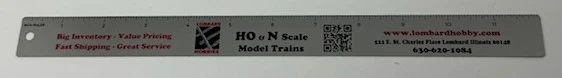 Lombard Hobbies Exclusive LHE202401 Model Railroad HO/N Scale Ruler