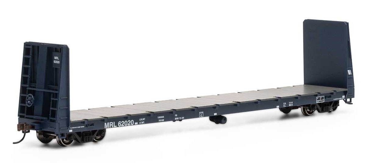 Athearn HO ATH17225 60' Bulkhead Flat Car MRL #62020