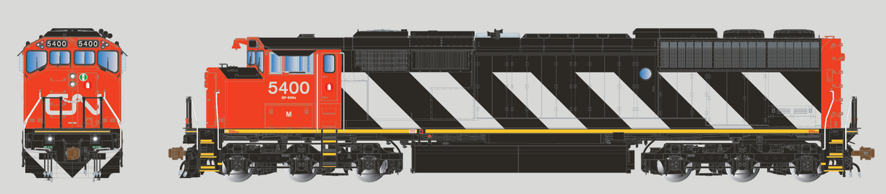 Aurora Miniatures HO AUR110001 DCC Ready GMDD SD50F Diesel Locomotive Canadian National ‘Stripes ...
