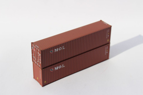 Jacksonville Terminal Company N 405143 40' High Cube Corrugated Side Containers MOL ‘Brown ...