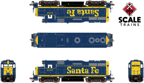 ScaleTrains Rivet Counter HO SXT39195 DCC/ESU Loksound 5 Equipped EMD GP30 Locomotive Santa Fe ...