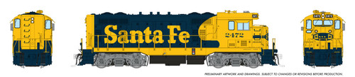Rapido Trains Inc HO 70117 DCC Ready Santa Fe CF7 Locomotive w/Round ...