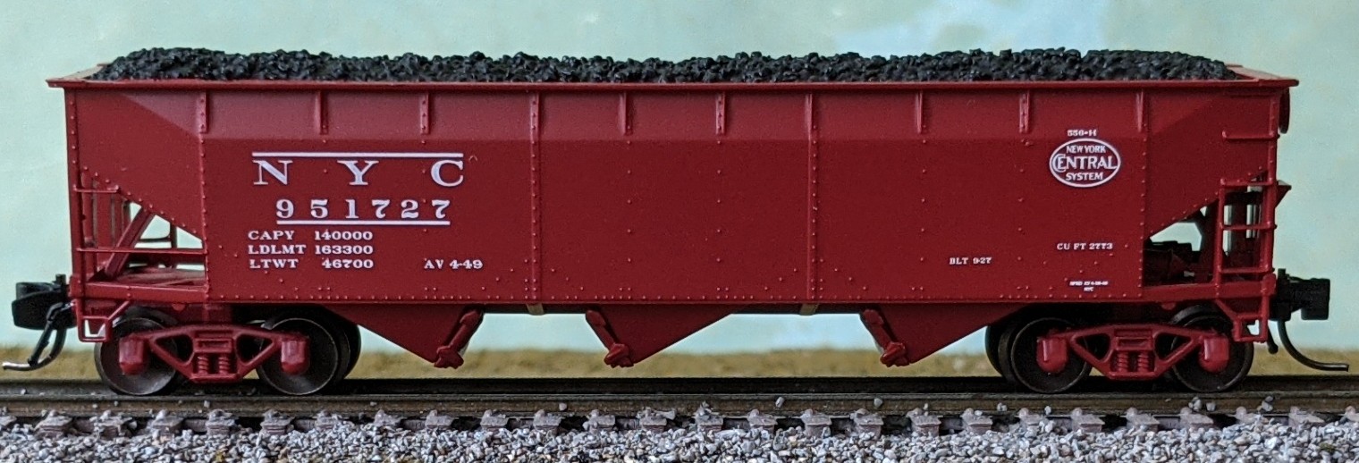 Bluford Shops N 74198 3-Bay Offset Side Hopper New York Central 'Post ...