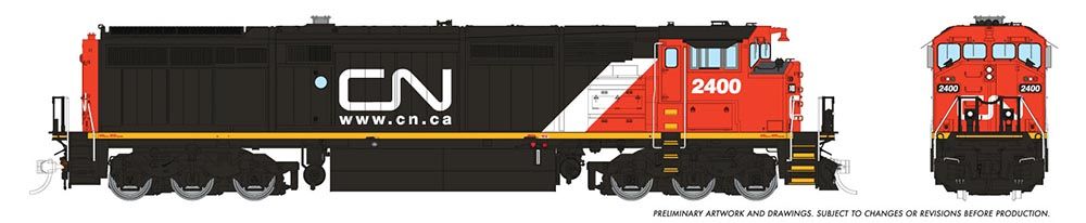 Rapido Trains Inc HO 24007 DCC Ready GE Dash 8-40CM Locomotive Canadian National 'Website Scheme ...