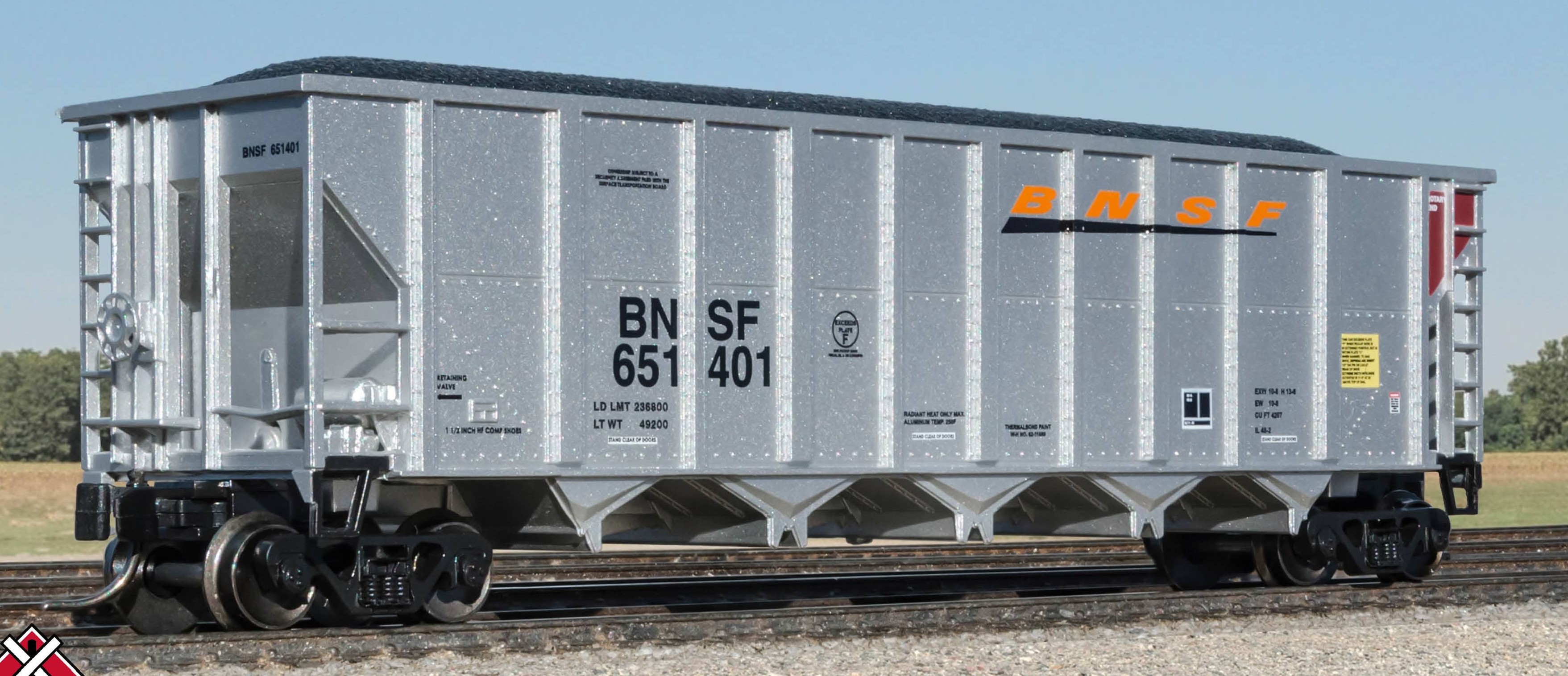 ScaleTrains Fox Valley Models N FVM10042 Trinity RD-4 Coal Hopper BNSF 'Heritage III' BNSF #651401