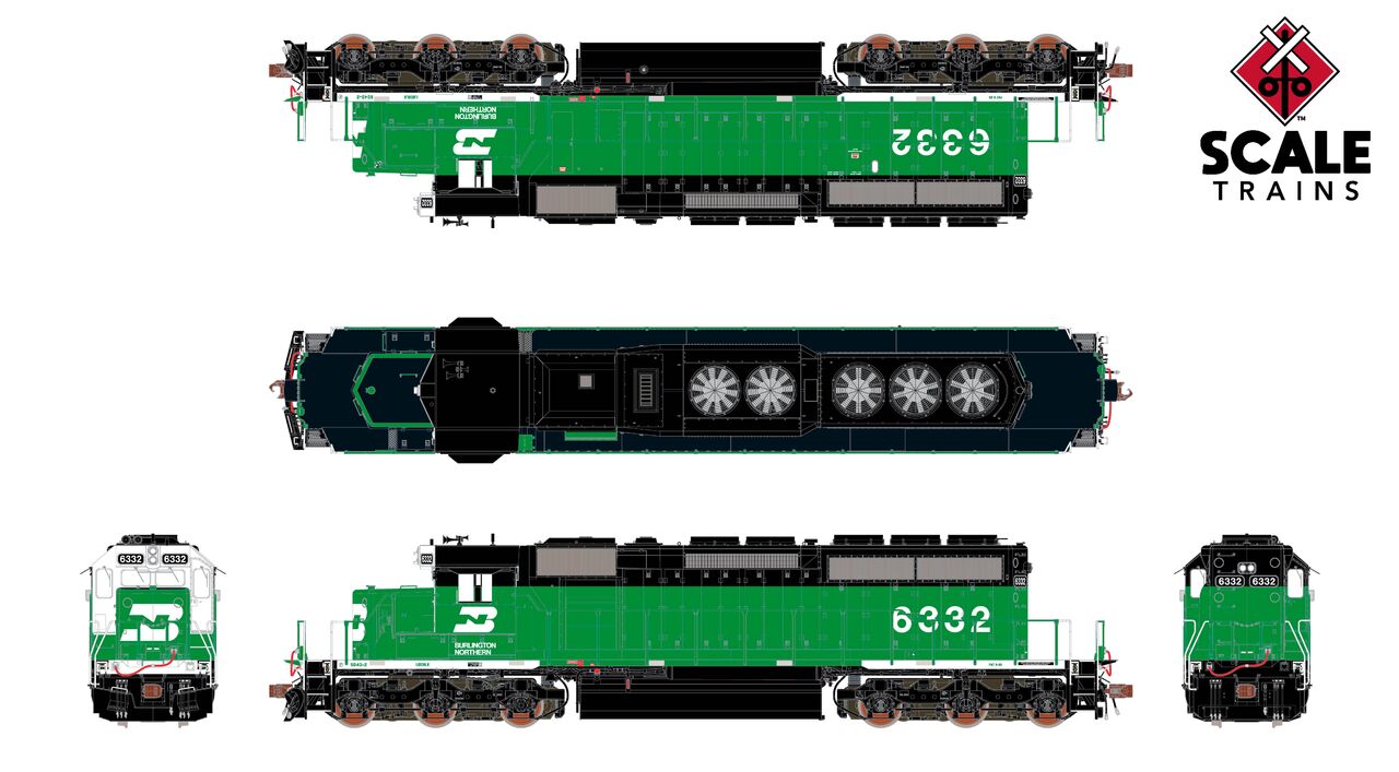 ScaleTrains Rivet Counter HO SXT40751 DCC/ESU Loksound 5 Equipped EMD SD40-2 Locomotive ...