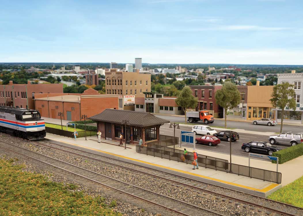 Walthers Cornerstone HO 933-3392 Amtrak Rural Station - Kit