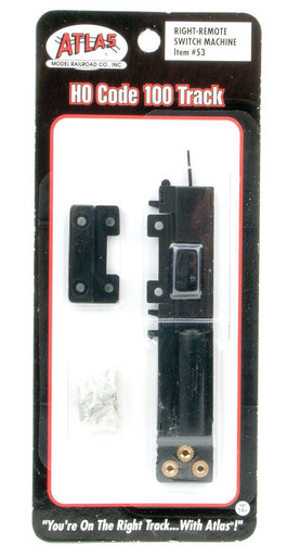 Atlas HO 53 Code 100 Black Ties Snap-Switch Turnout Remote Control ...