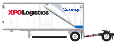 Trainworx N 42891-04 28' Pup Van Trailer with Converter Dolly XPO / Conway