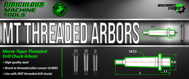 Explore our range of reliable 2MT arbors for threaded drill chuck. Made ...
