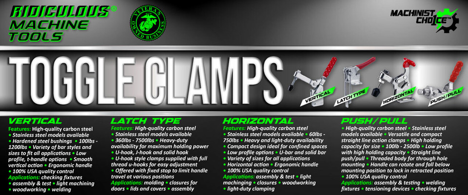 High-Quality Manual Toggle Clamps | Adjustable Hold Down Clamps